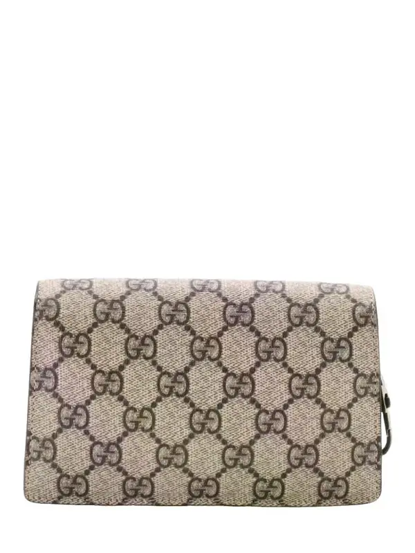 Gucci Dionysus Bag Gg Coated Canvas Super Mini Crossbody Bag - Brown