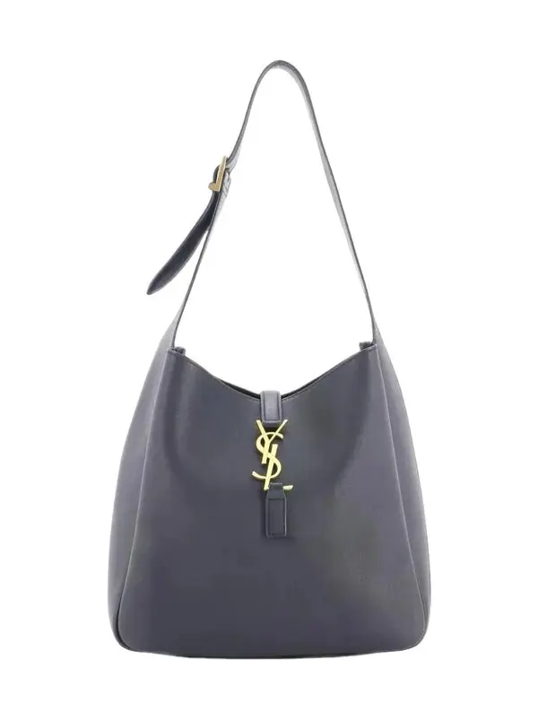 Saint Laurent Le 5 A 7 Supple Leather Small Hobo Bag - Black