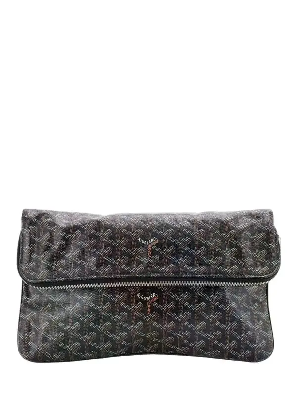 Goyard Saint Marie Coated Canvas Clutch Bag - Black