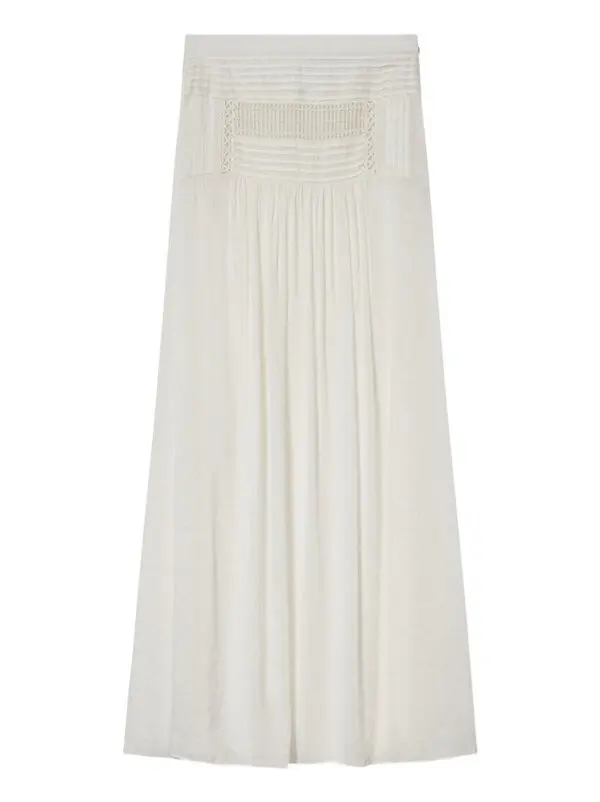Isabel Marant Étoile Pylka Skirt Openwork Linen-blend Skirt - White