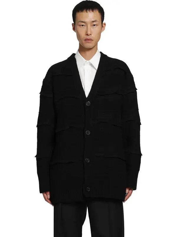 Yohji Yamamoto V-neck Cardigan - Black