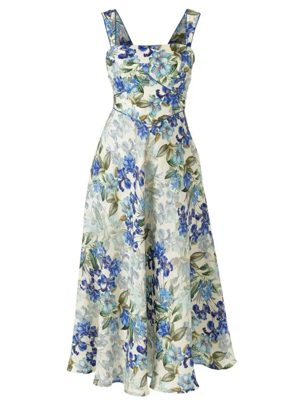 SACHA DRAKE Antoinette Midi Dress In Iris - Blue