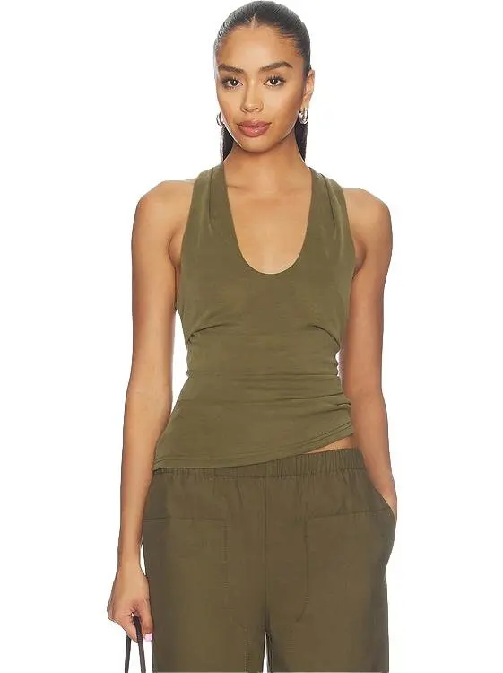 SOVERE / Lora Tank Top In Green - Deep Khaki
