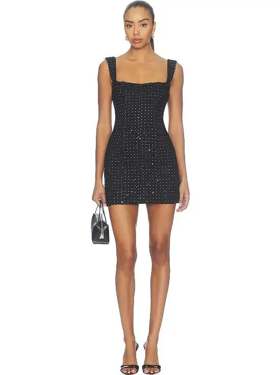 LOVERS AND FRIENDS Tyne Mini Dress In Black - Black Sequin