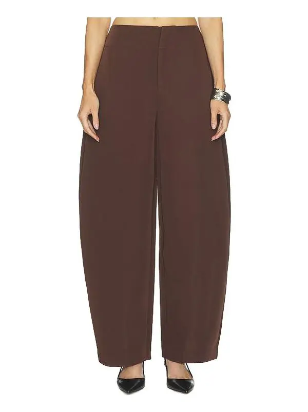 Line & Dot X Scout Pants In Chocolate - Chocolate Brown