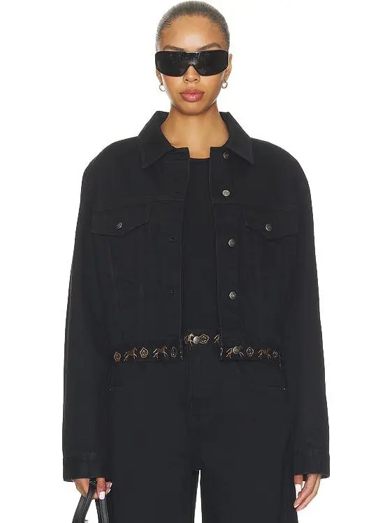 UNDERSTATED LEATHER Back On The Horse Jacket In Black - Faded Black