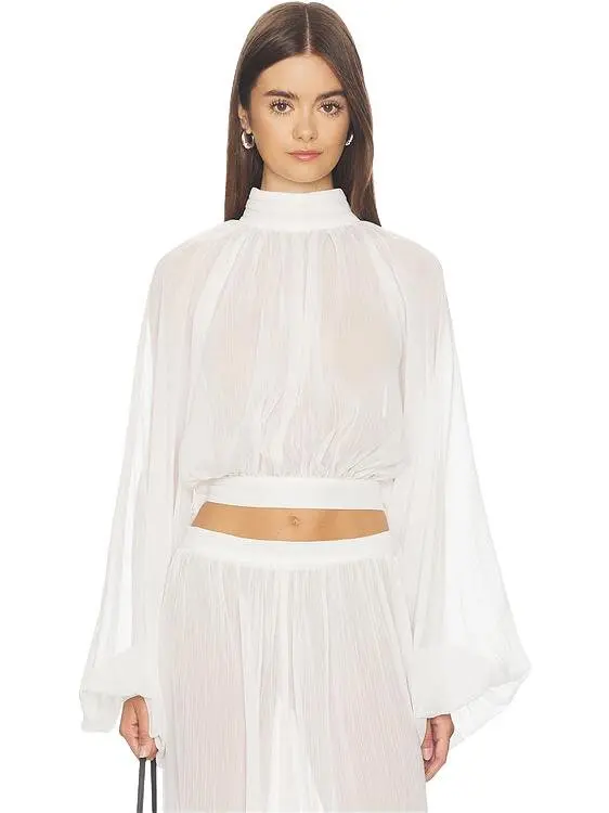 Lioness Suite Escape Top In White - Frost