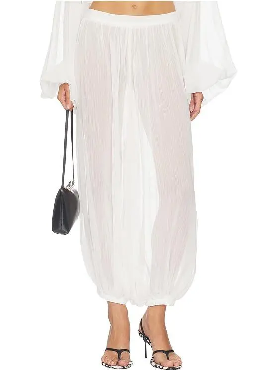 Lioness Suite Escape Pant In White - Frost