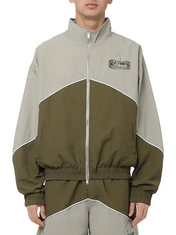 R H U D E Desert Racing Track Jacket - Olive/grey