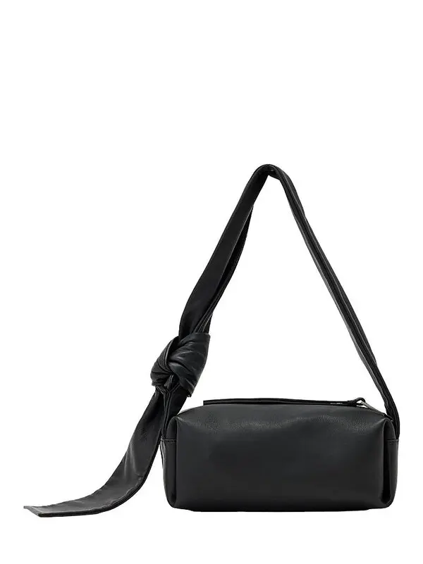 ALLSAINTS Effie Knot Leather Shoulder Bag - Black