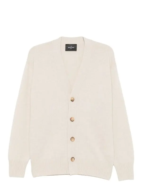 GRAN SASSO Button-up V-neck Cardigan - Cream