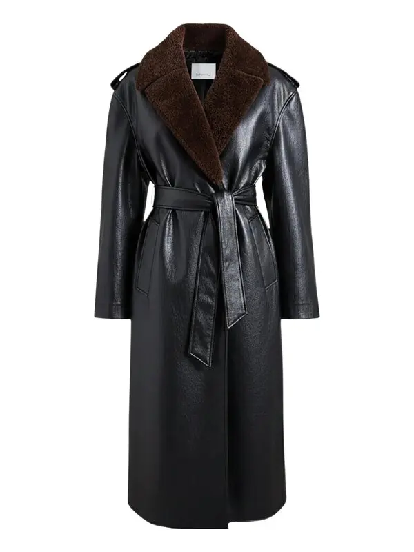 THE FRANKIE SHOP Edra Trench Coat - Black