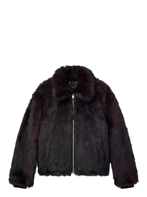PURPLE BRAND Faux-fur Jacket - Brown