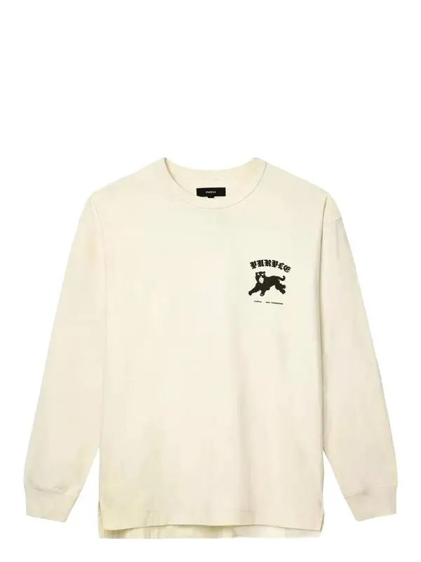 PURPLE BRAND 9 Lives Logo-print T-shirt - Neutrals