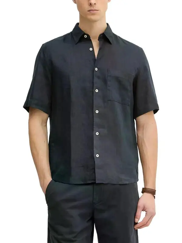 Marc O'polo Short-sleeve Linen Shirt - Blue