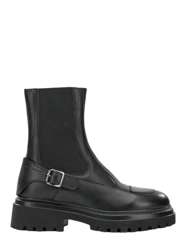 SUMMERY COPENHAGEN Buckle-detail Chunky-sole Boots - Black