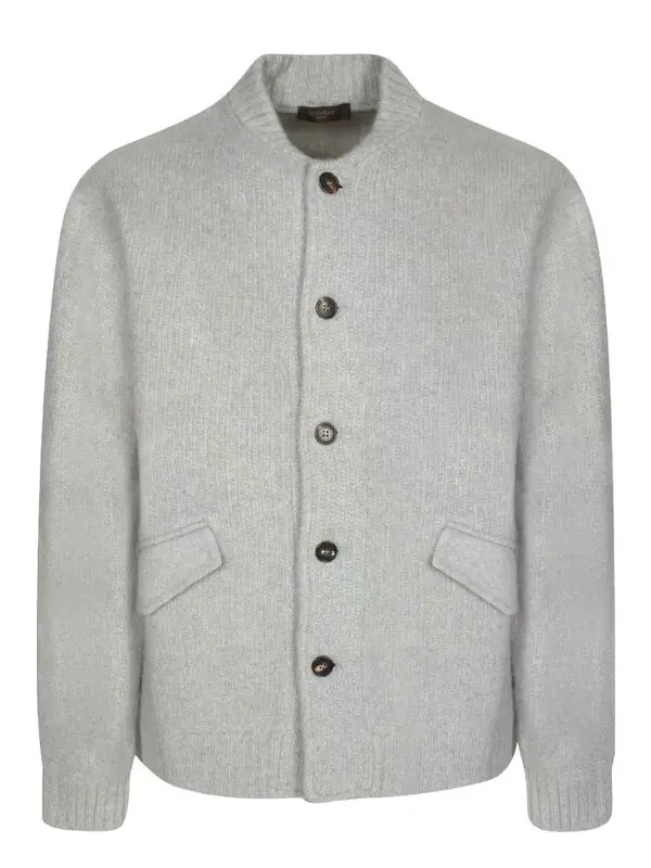 ZANONE Ribbed-knit Button-up Cardigan - Grey
