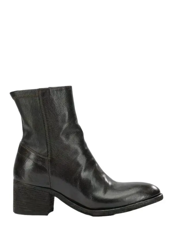 Officine Creative Denner 127 Block-heel Leather Boots - Black