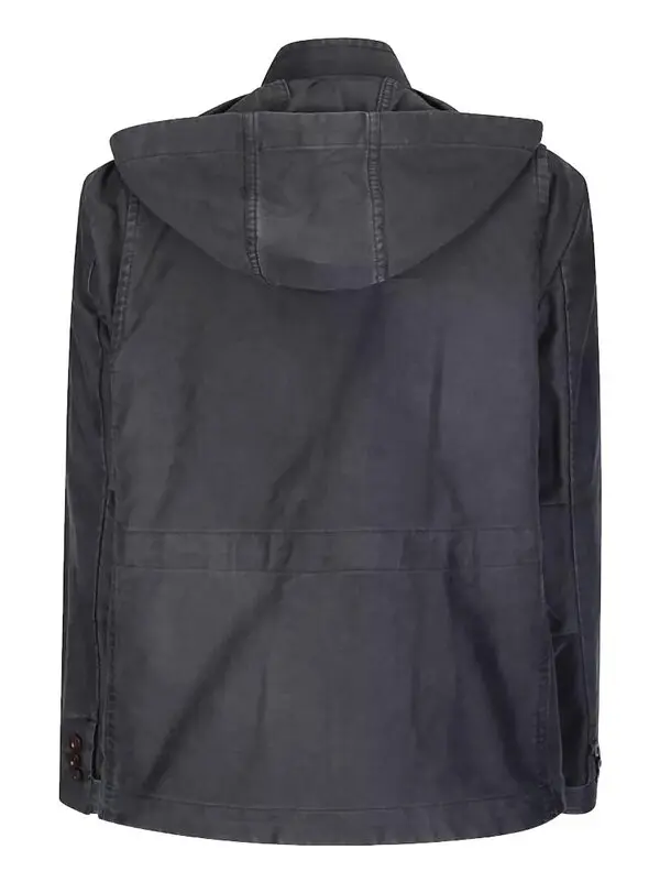 Sacai Sueded Cotton Hooded Jacket - Black