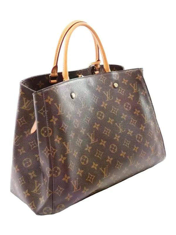 LOUIS VUITTON 2014 Gm Montaigne Monogram Tote Bag - Brown