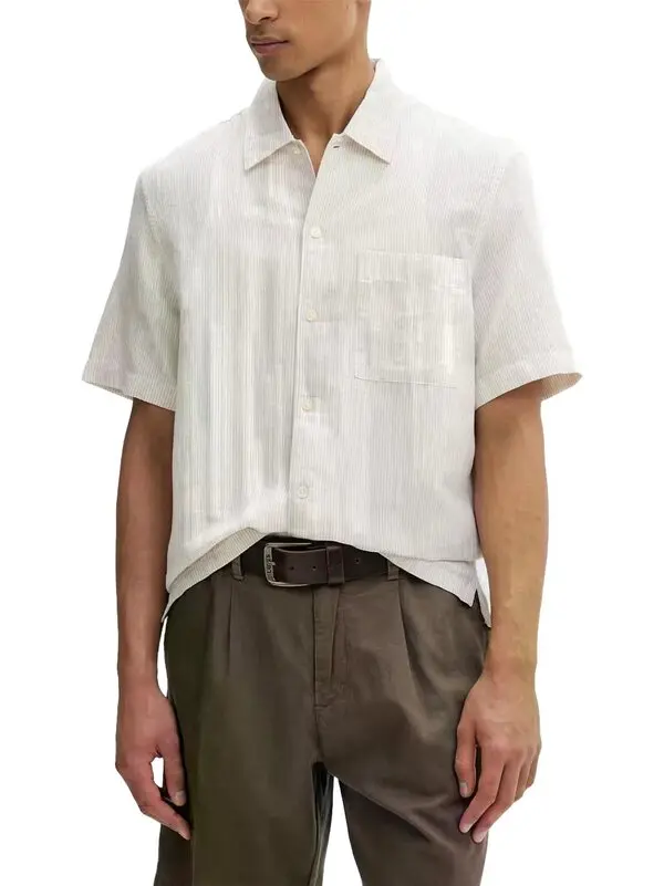 Marc O'polo Vertical-stripe Short-sleeve Shirt - Neutrals