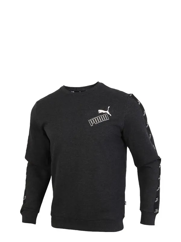 PUMA Amplified Crew Sweatshirt 'black White - Black/white