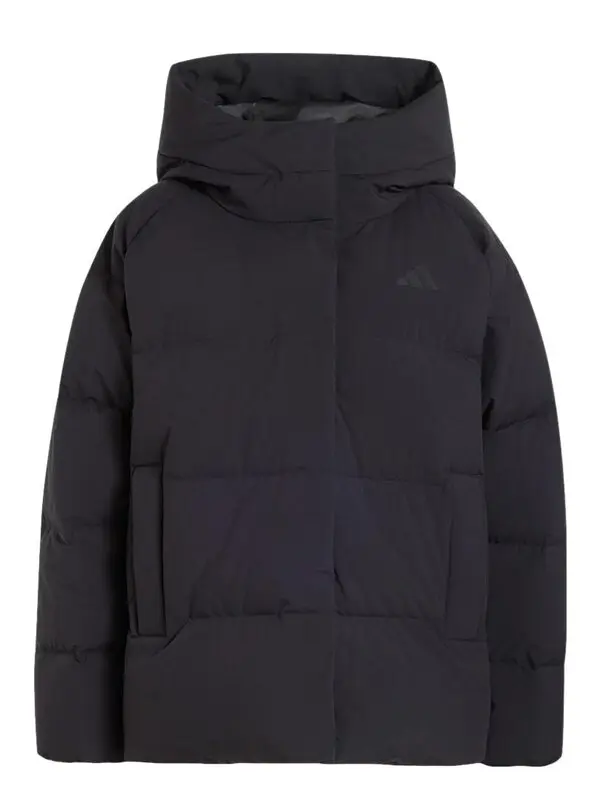 Adidas Helionic Down Puffer Hooded Jacket - Black