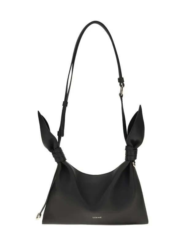 Loewe Scarf Mini Leather Shoulder Bag - Black