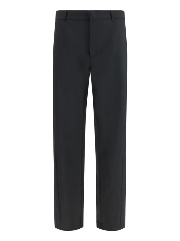 Herno Wool-blend Traight-leg Pant - Black