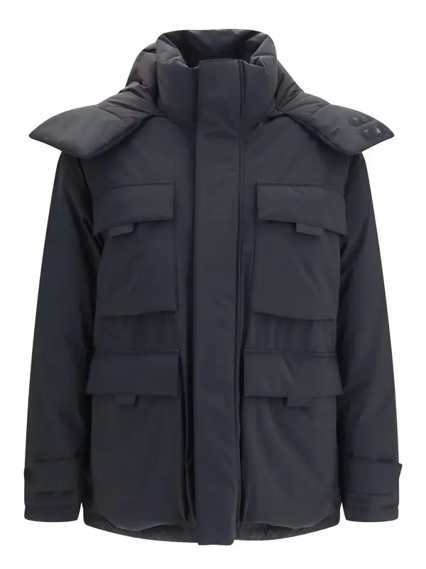 Herno Hooded Padded Jacket Ale - Black