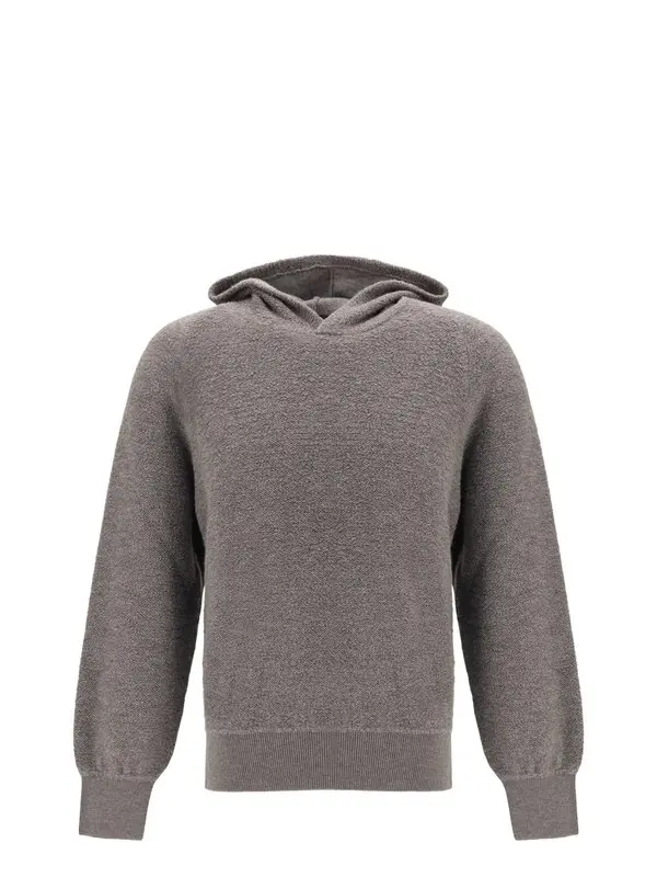 PIACENZA CASHMERE 1733 Virgin Wool Hooded Sweatshirt - Grey