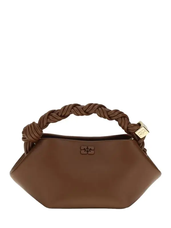 GANNI Mini Bou Leather Handbag - Brown
