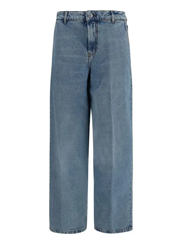 AMI Paris Balloon Jeans In Denim - Light Blue