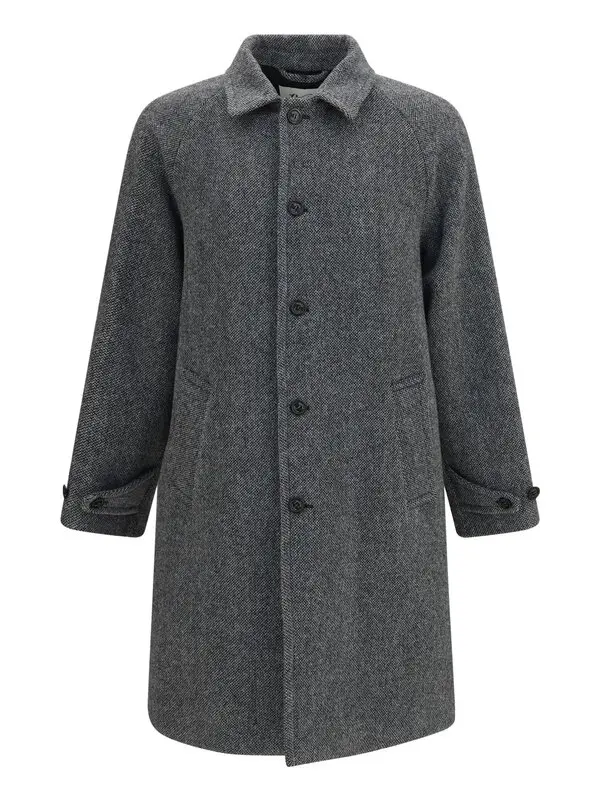 VALSTAR Vittorio Coat In Pure Virgin Wool - Grey