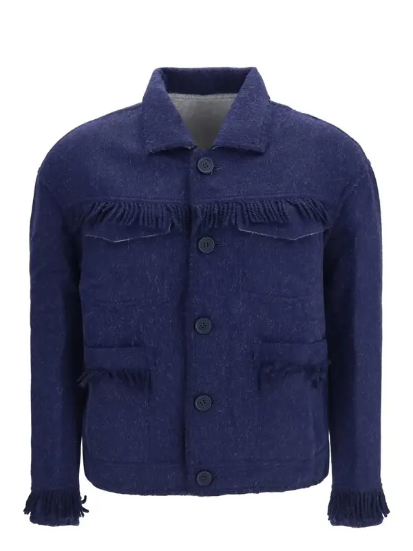 BAZISZT Vedu Reversible Alpaca And Wool-blend Jacket - Blue