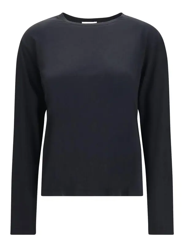TOTEME Long-leeve Cotton T-hirt - Black
