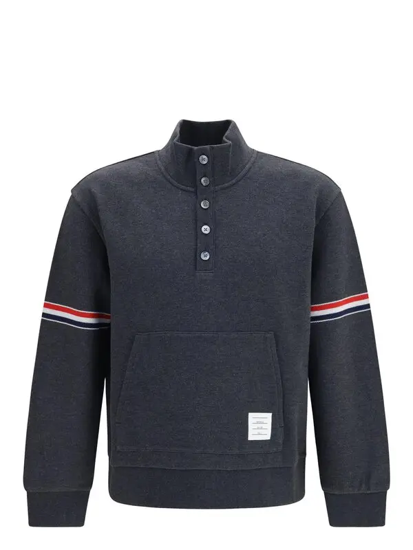 Thom Browne Loopback Cotton Piqué Sweater - Grey