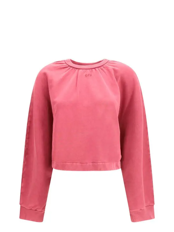 Off-White Off Stap Balloon Crewneck Sweatshirt Feale - Pink