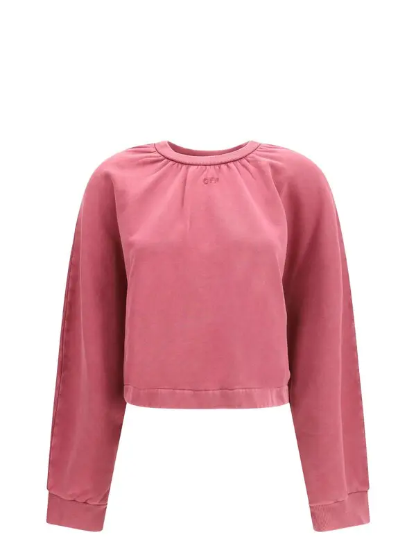 Off-White Off Stap Balloon Crewneck Sweatshirt Feale - Pink