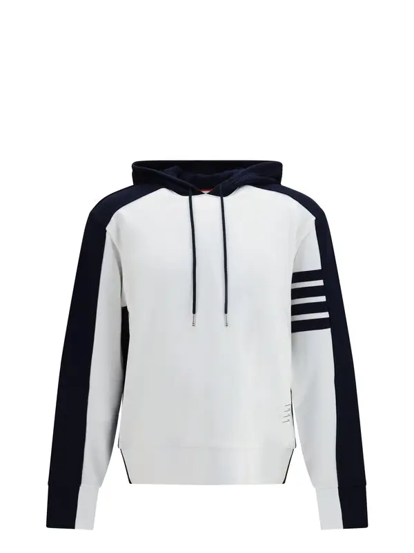 Thom Browne Loopback Colorblock Hooded Sweatshirt - Multicolour