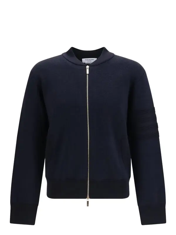Thom Browne Ottoman Milano Stitch 4-bar Jacket - Blue