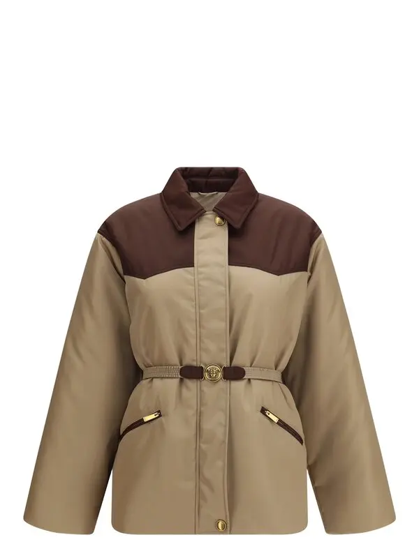 Versace Responsible Jacket In Nylon Twill - Beige