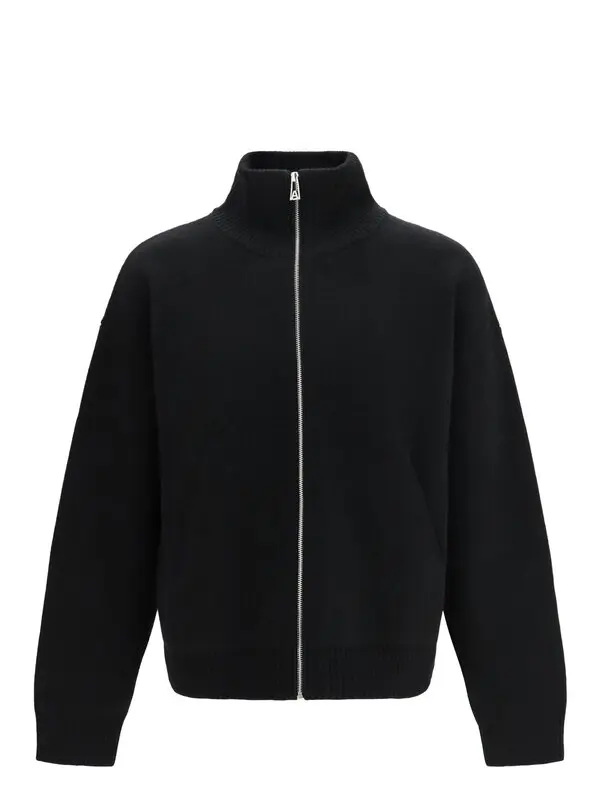 Axel Arigato Core Wool Zip-up Sweater Ale - Black