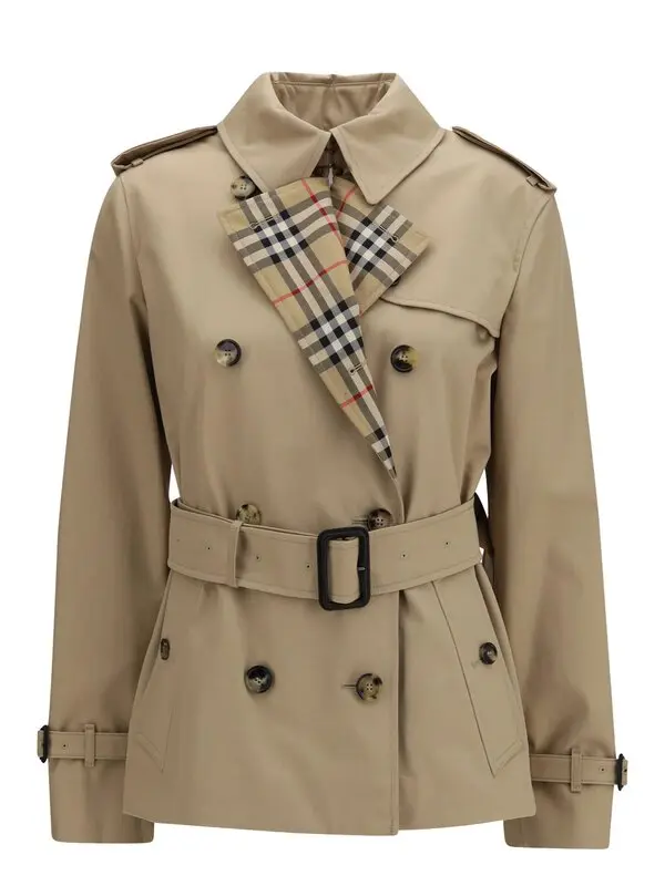 Burberry Lakefield Short Trench Coat - Beige
