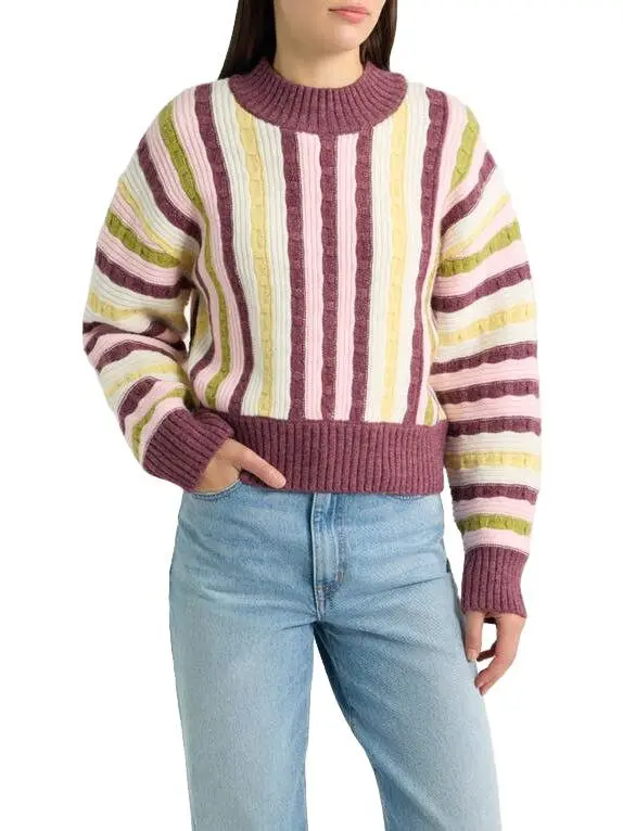24COLOURS Stripe Band Sweater - Multicolour