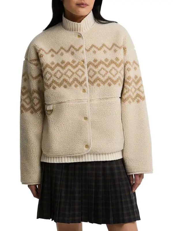 Barbour Ferrisdale Fleece Jacket - Ivory Multi