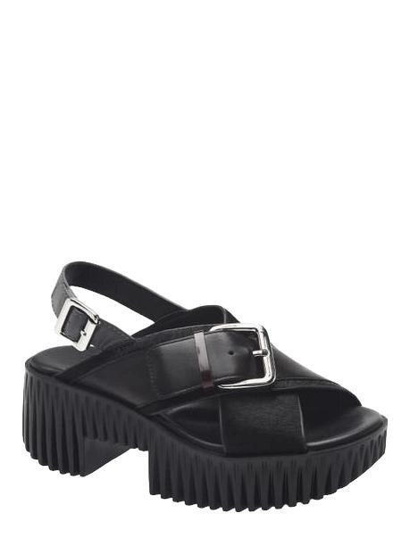 4CCCCEES Plia Juno Leather Platform Sandal - Noir