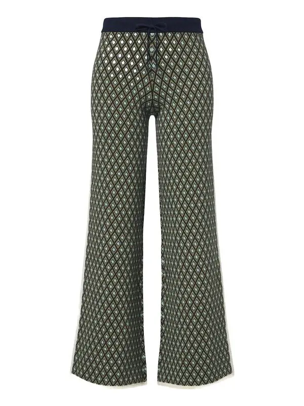 The Upside Viva Juniper Cotton-blend Wide-leg Pants - Green