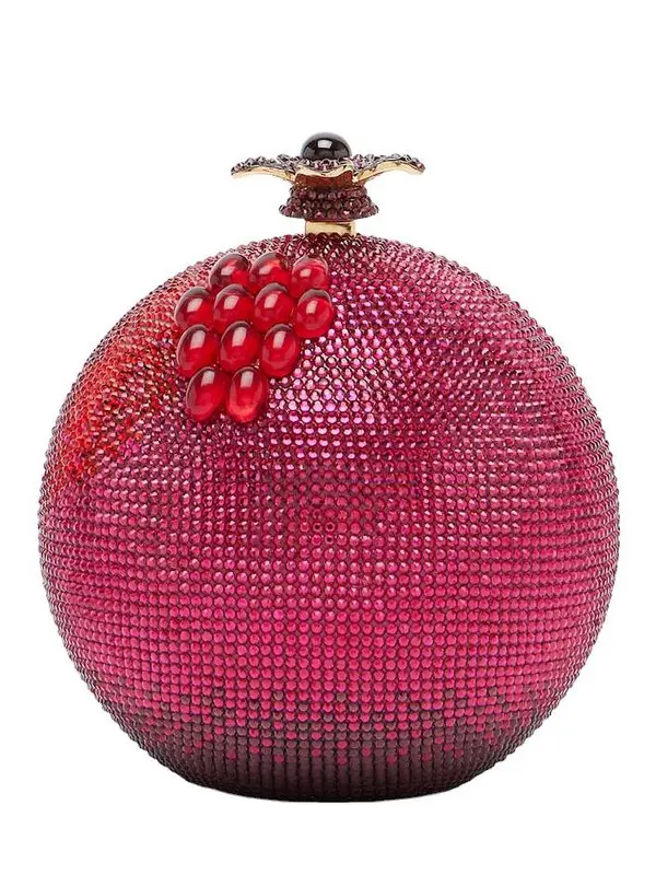 Judith Leiber Pomegranate Crystal-embellished Clutch - Pink