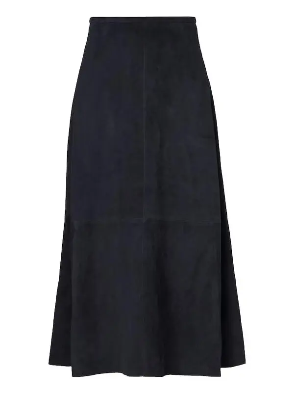 JOSEPH Helius Suede Midi Skirt - Blue